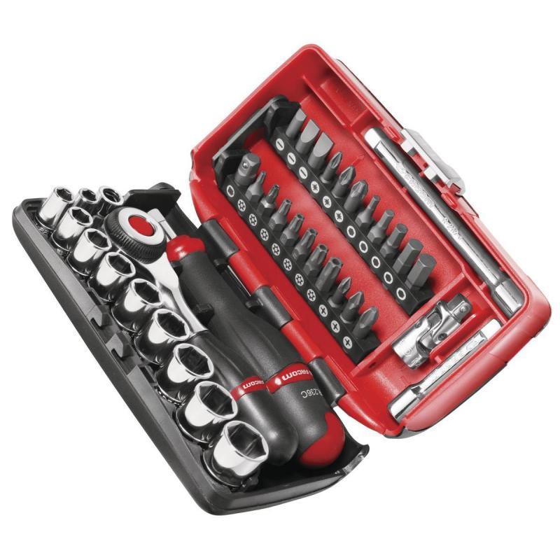 Facom R.360NANO 1/4″ Drive Compact Socket & Bit Set With Twist Handle ...
