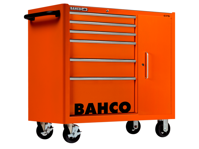 Bahco 1475KXL6C C75 40″ XL 6 Drawer Mobile Roller Cabinet with Side ...